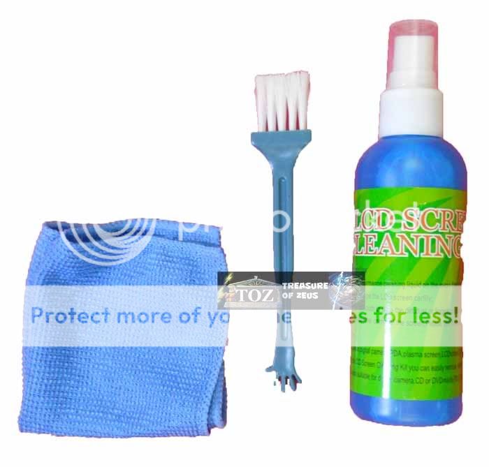 LCD Laptop Screen Cleaning Kit Cleaner Liquid DVD CD Wipe Dust Clean ...