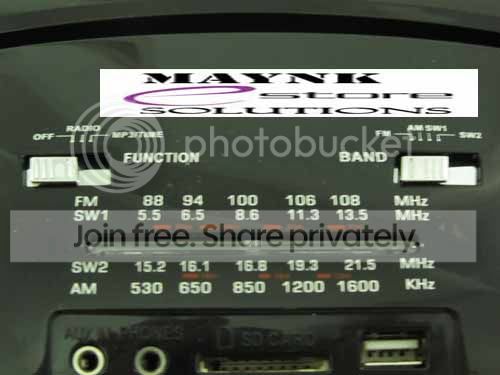 Mini Boom Box Sound with 4 Band Radio FM AM SW1 SW2 Rechargeable ...