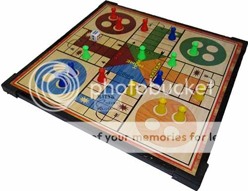 Wooden Ludo + Snakes & Ladders with Plastic Tokens Dice Game Kids Play ...